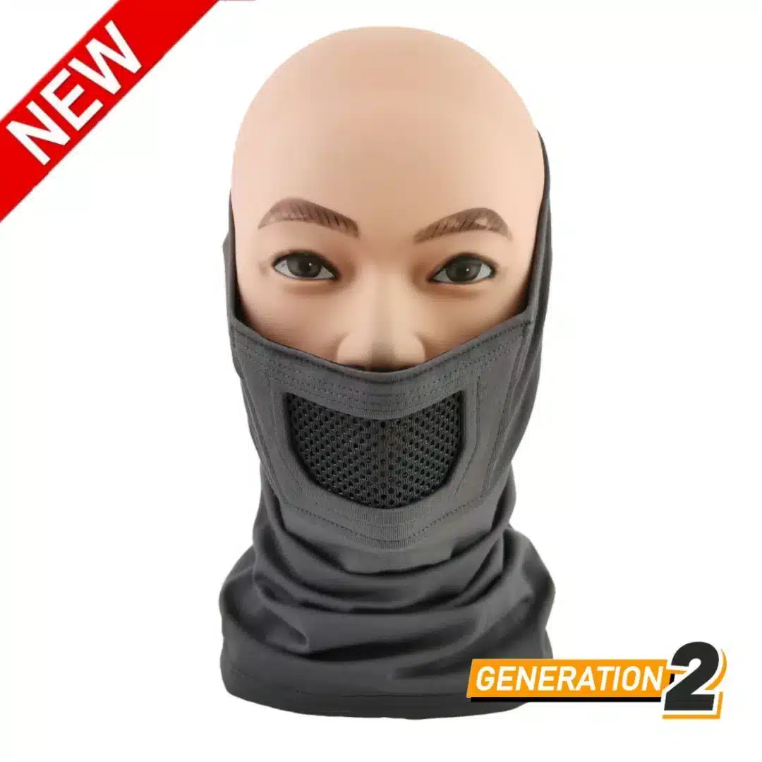 Balaclava con Protección Bucal Face Warrior Plus (Wolf Gray) - TACTISHOP.mx